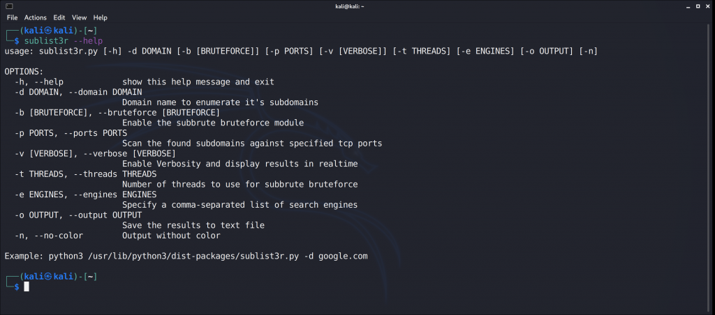 sublist3r – finding subdomains – cybersecbits